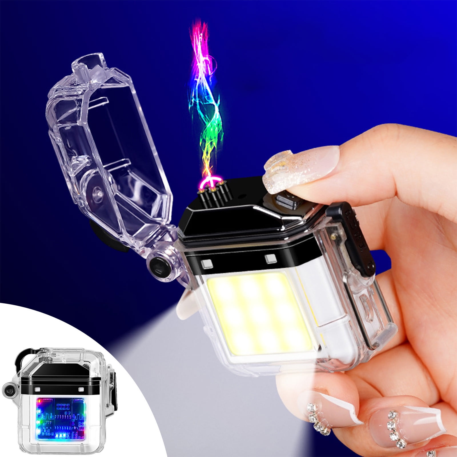 Get Yours Now, Electronic Rechargeable Lighter, Transparent Double ...