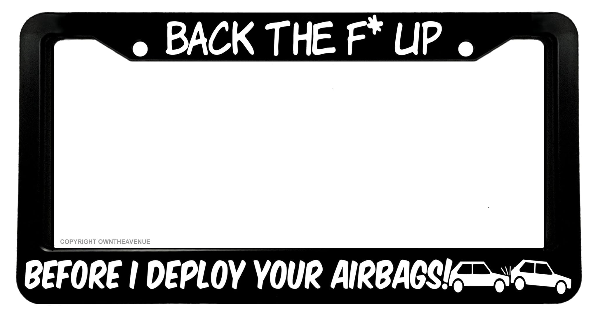Get Off My Rear Tailgating Funny Joke Gag Prank JDM License Plate Frame ...