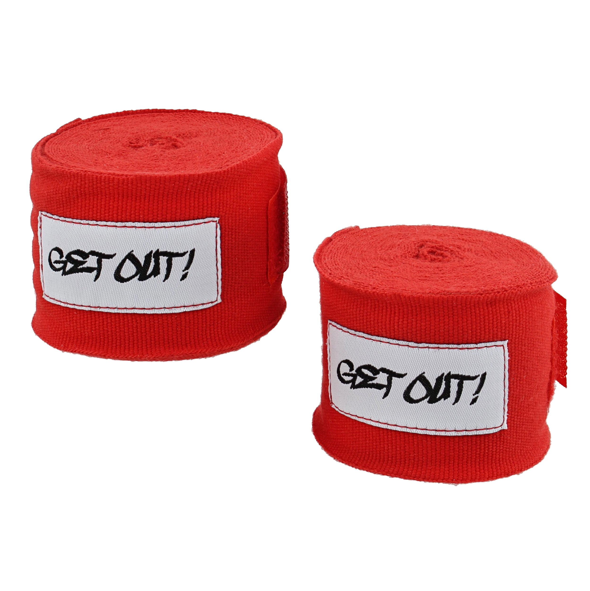 Get Out! Boxing Wraps Pair Red 180in Support Wrist Wraps for Fitness ...