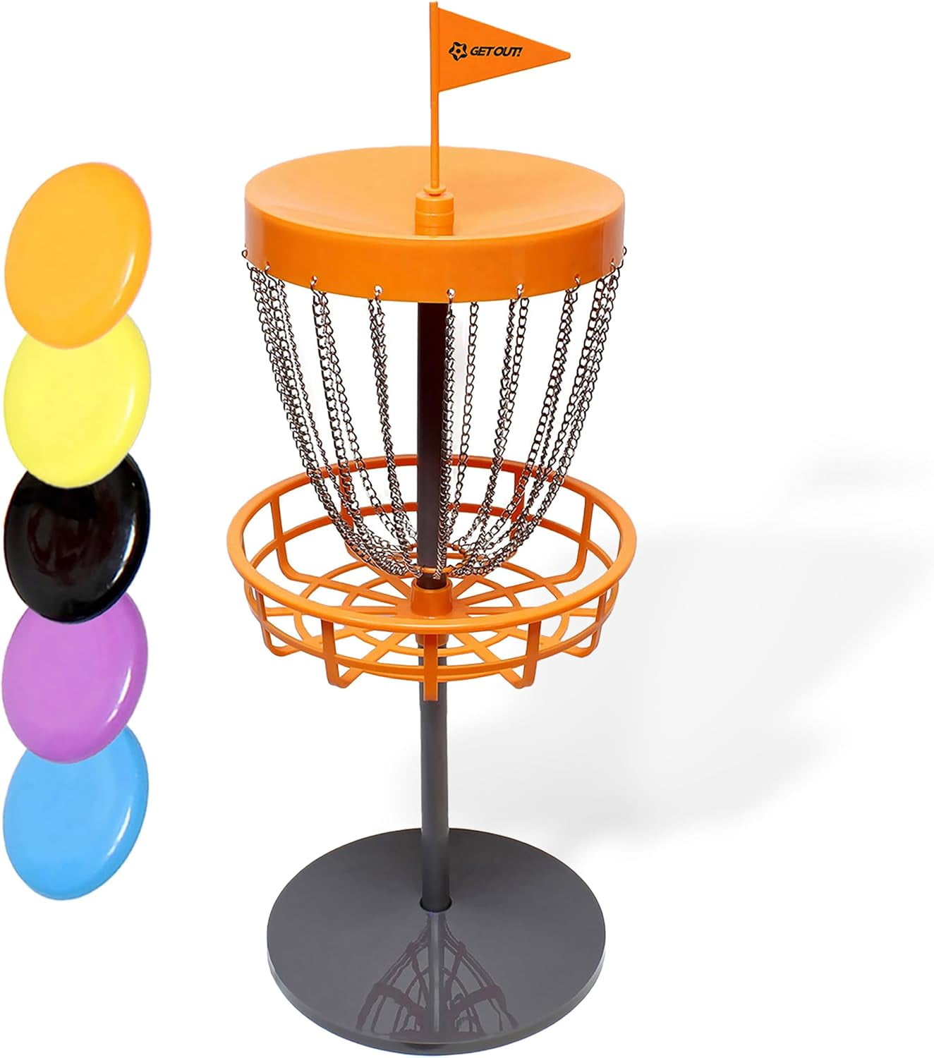 Get Out! Disc Golf Basket Set Tabletop - Portable Mini Disc Golf ...