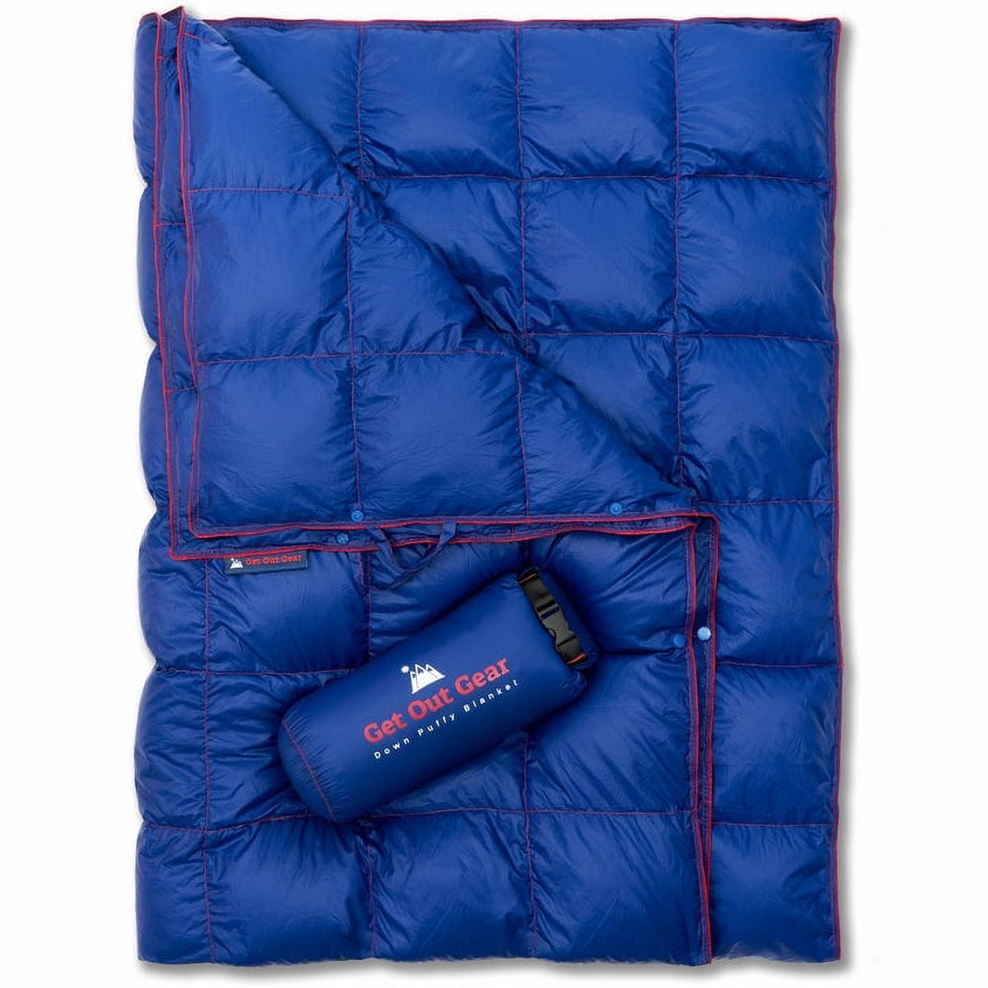 Get Out Gear Down Camping Bouffi Rectangular Blanket, Blue - Walmart.com