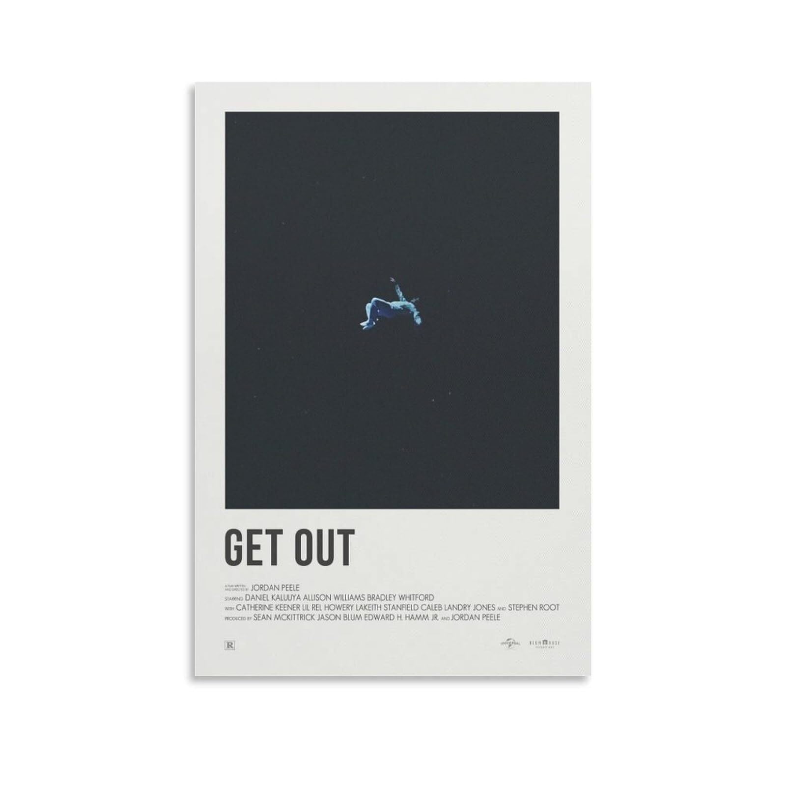 Get Out Jordan Peele Minimalist Horror Movie Poster Canvas Art Poster ...