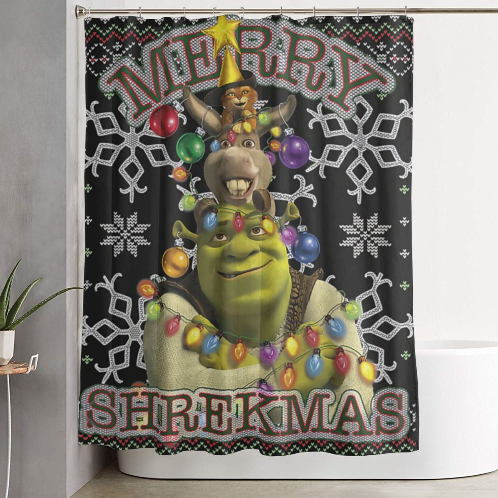 Get Out Meme Shrek Bathroom Shower Curtain Liner Polyester Shower ...