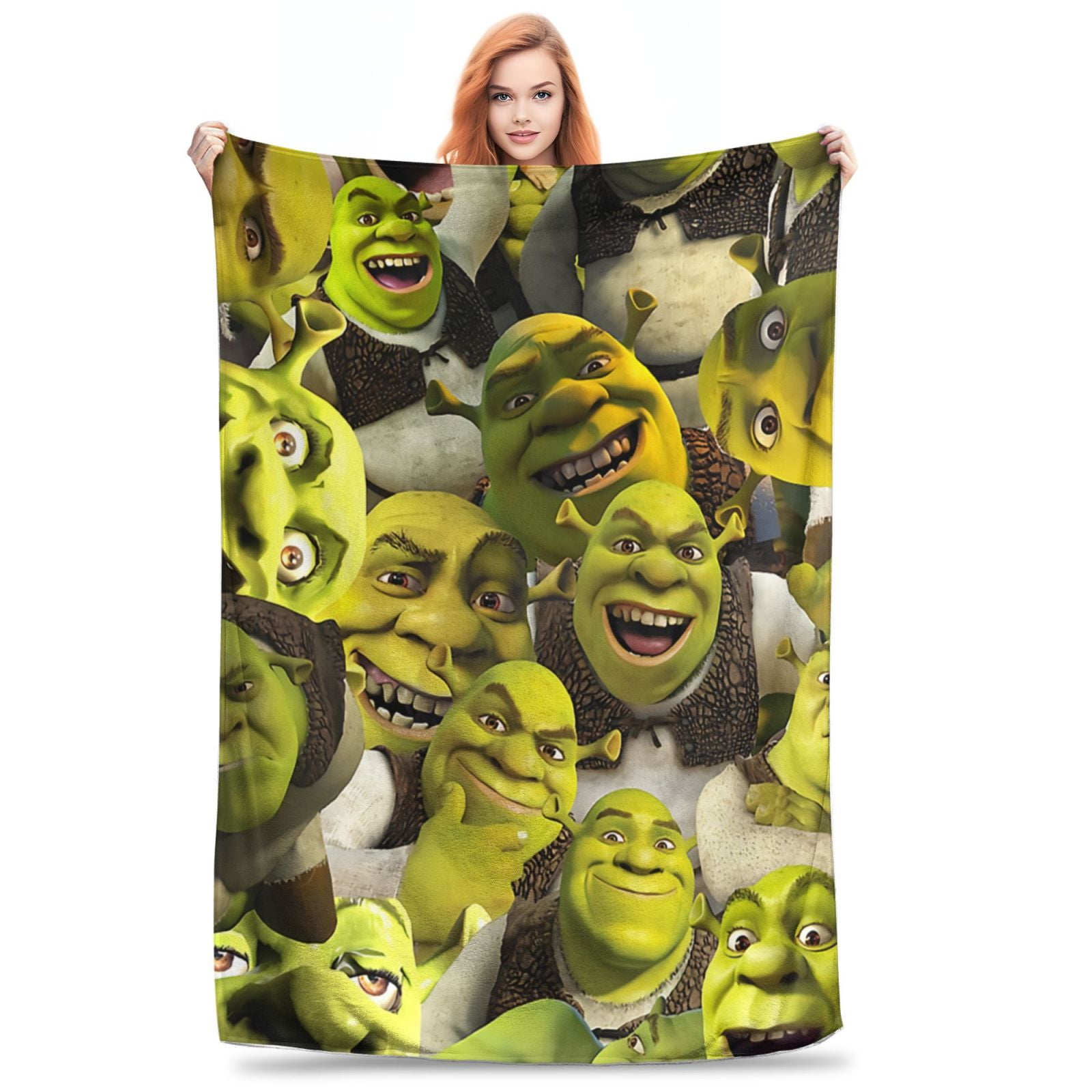 Get Out Meme Shrek Blanket Throw Bedding Room Decor Flannel Blankets ...