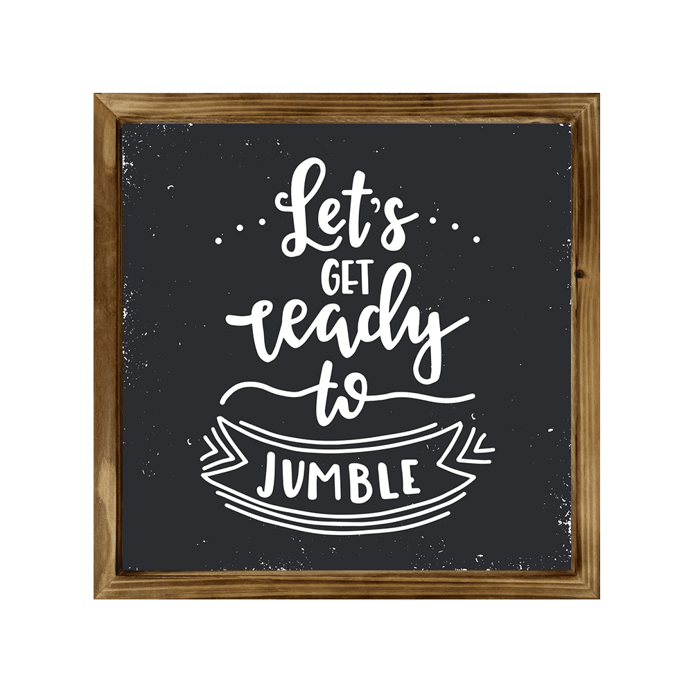 Get Ready To Jumble Sign 12x12 Inch, Rustic Farmhouse Decor Home Sign ...
