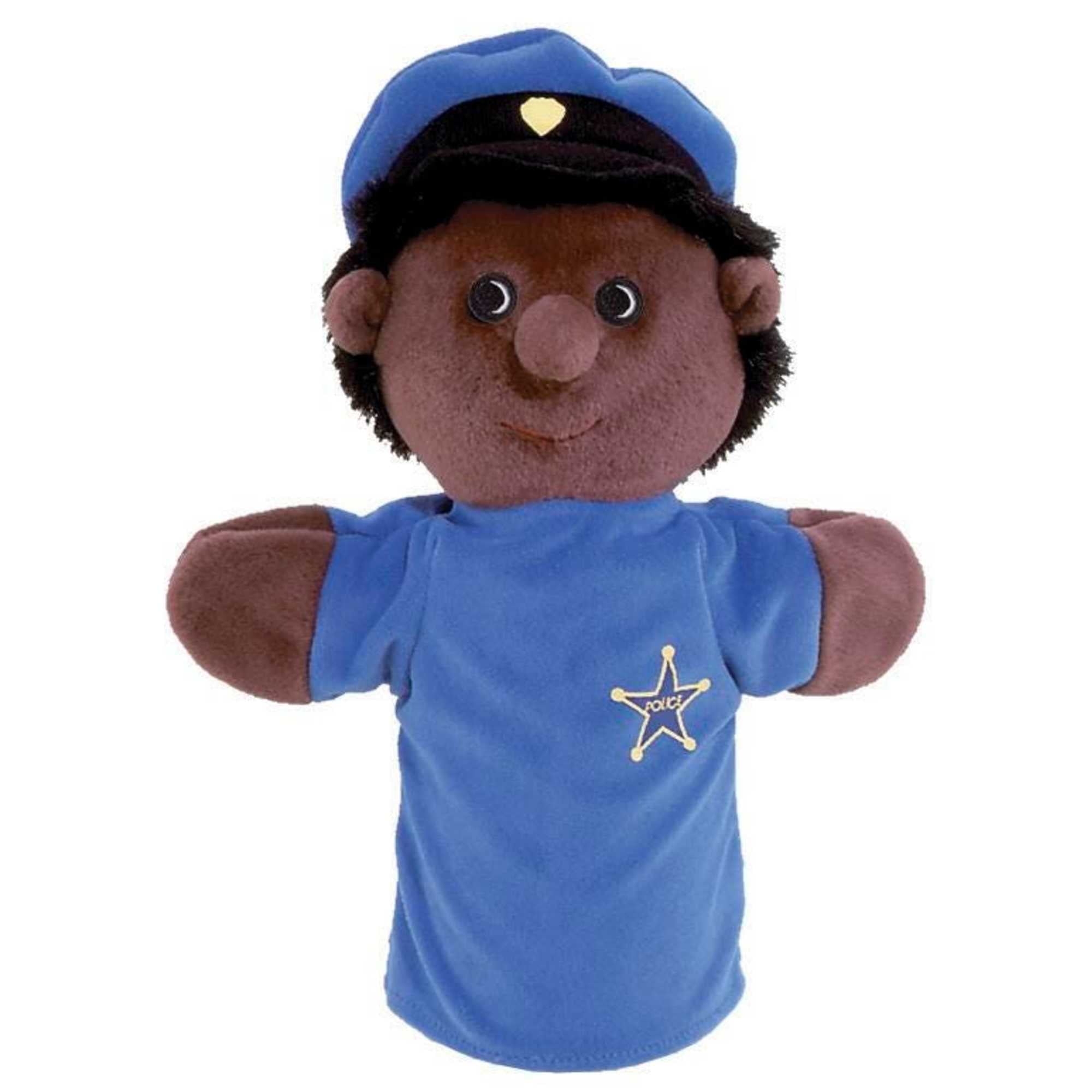 Get Ready Kids Police Officer Hand Puppet, African American, 11 Inches ...