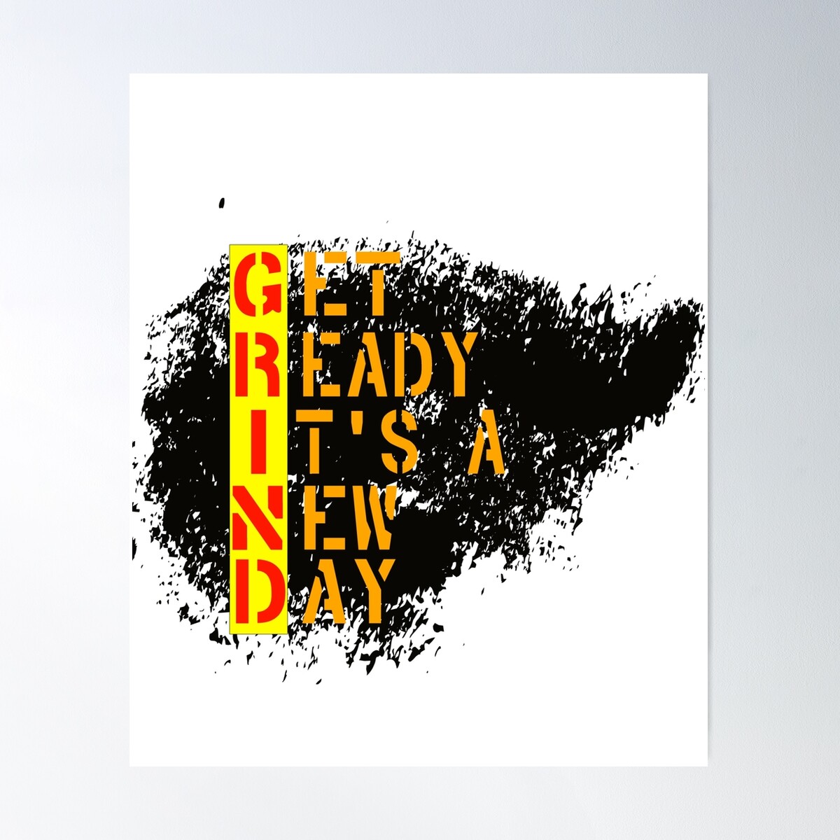 Get Ready , New Day Poster Wall Art, Modern Wall Decor For Living Room ...