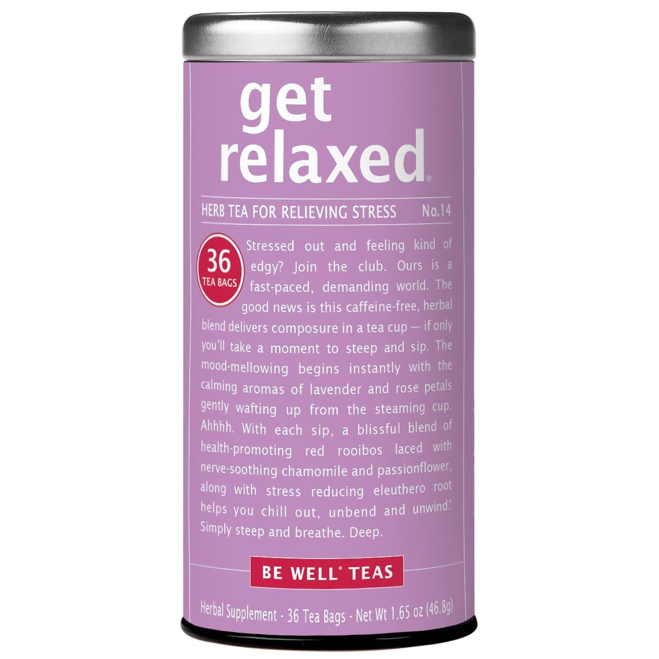 , Get Relaxed No.14 Tea for Relieving Stress Tea, 36-Count - Walmart.com