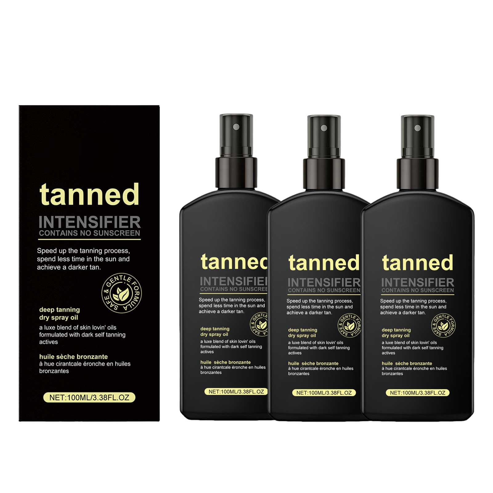 Get Tanned Intensifier Dry Tanning Oil Fast Dark Accelerating Spray ...