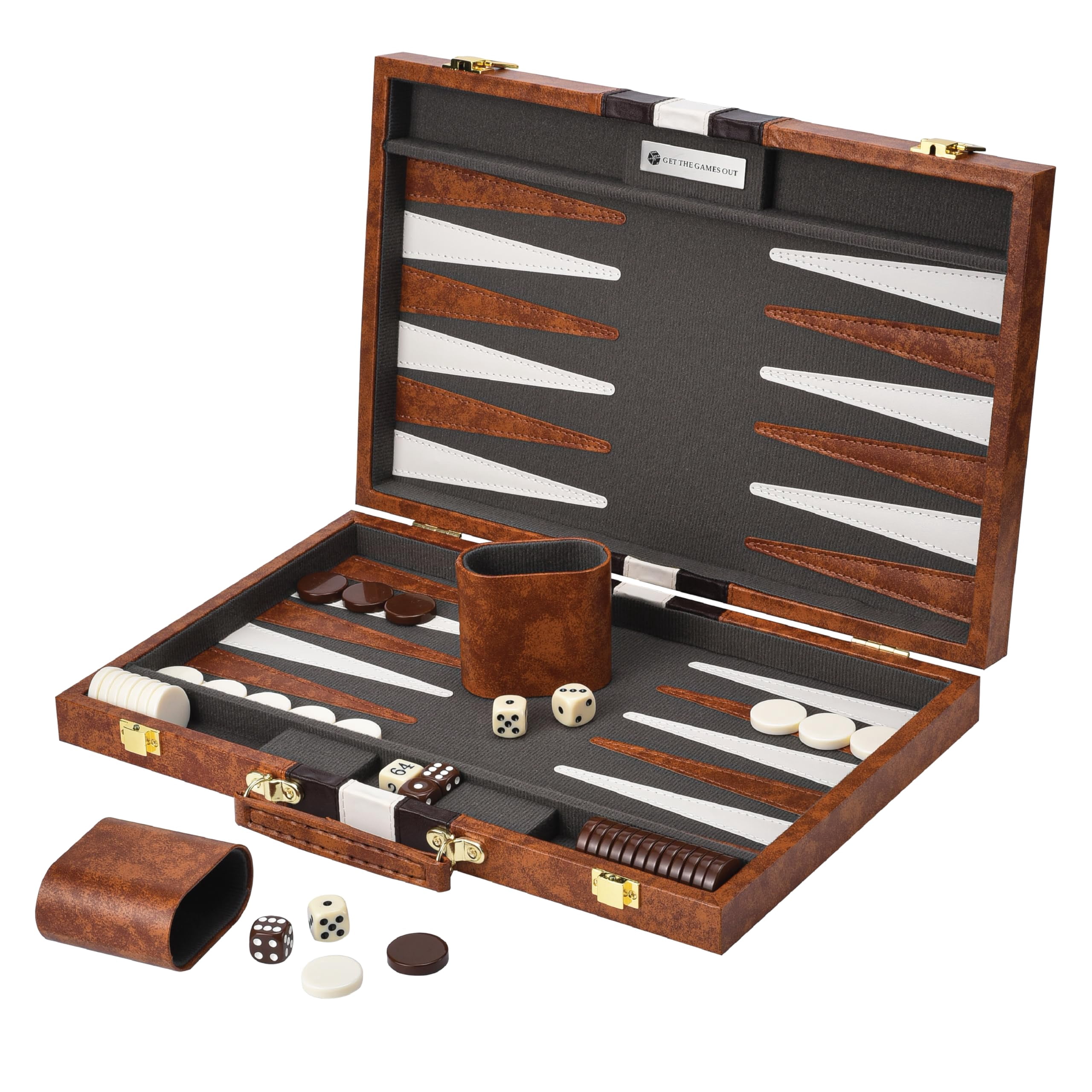 Get The Games Out Backgammon Set - Portable 11" Travel Size Classic ...