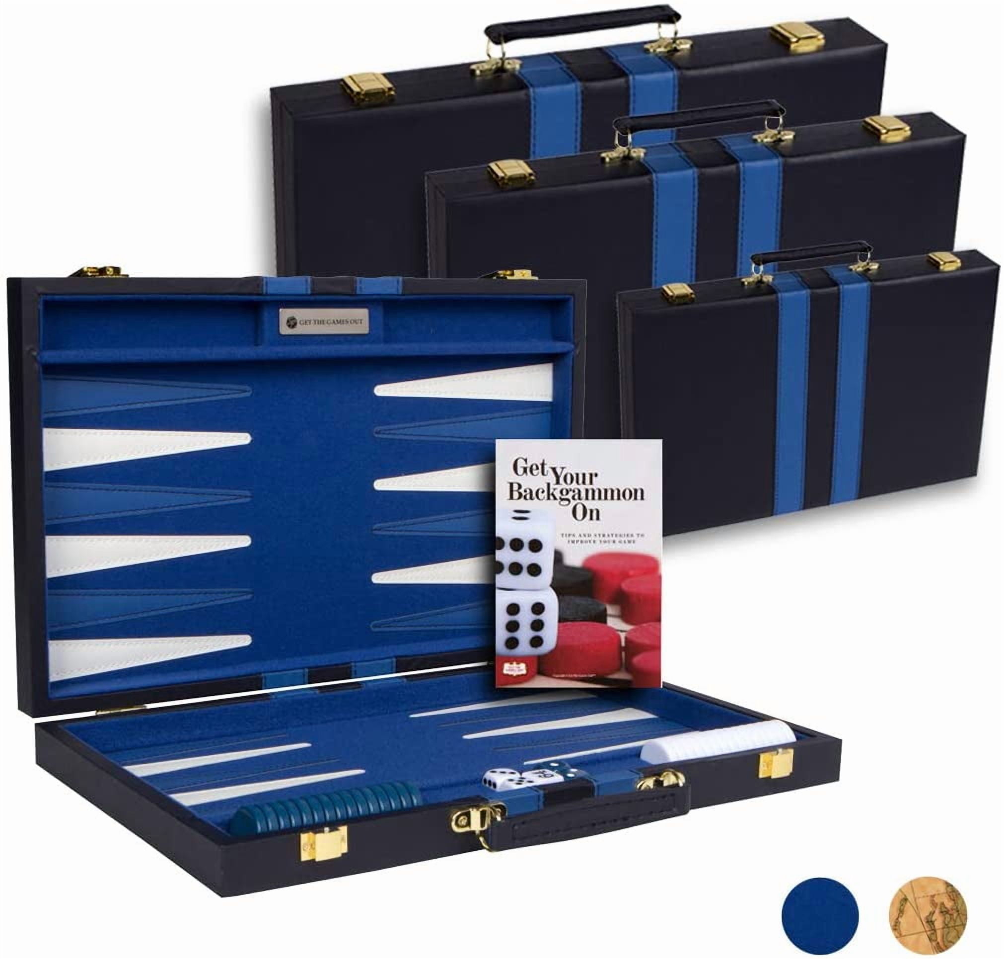 Get The Games Out Backgammon Set - Portable 18" Travel Size Classic ...
