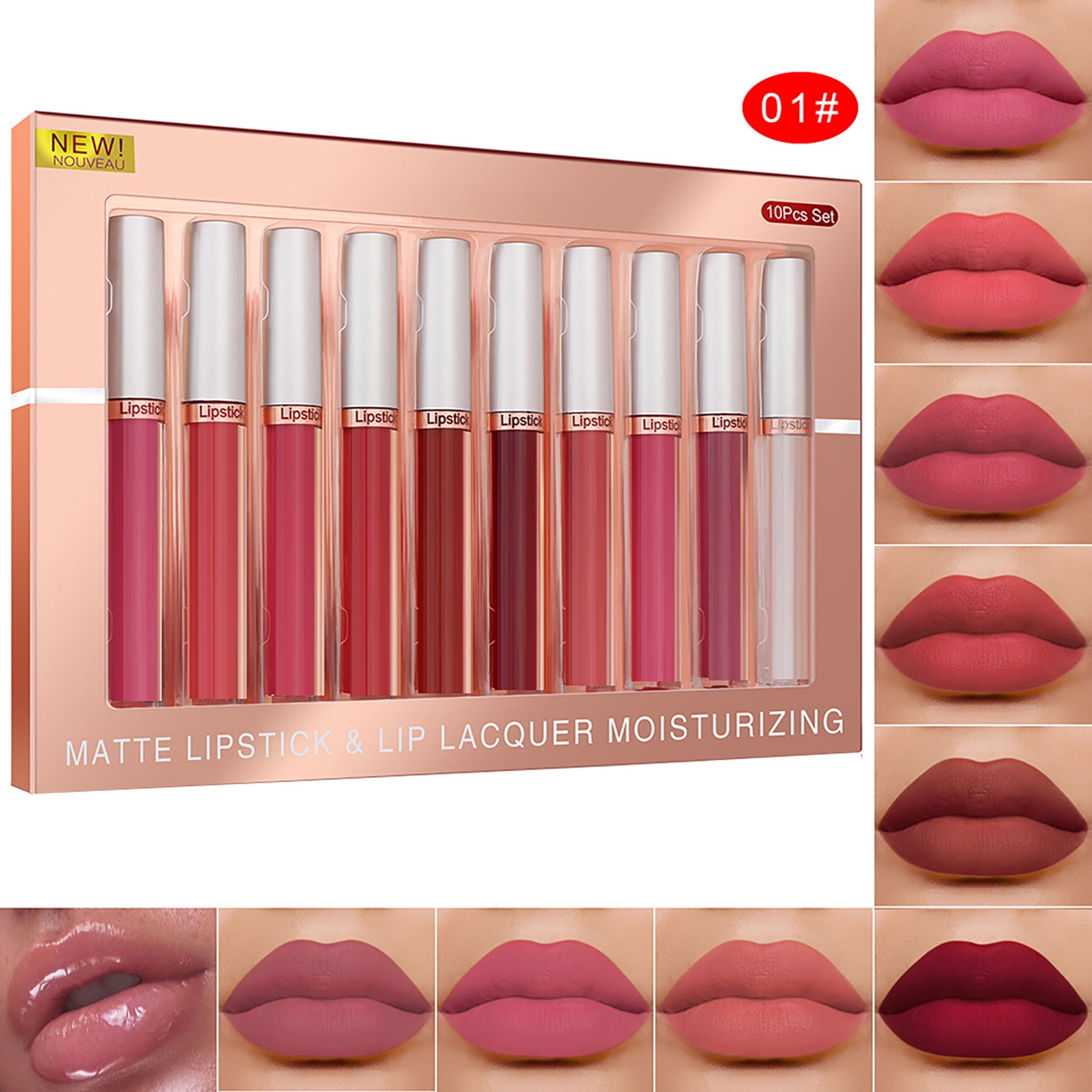 Get The With 10 Pack Lip Gloss Set Stay On Trend With Long Lasting ...