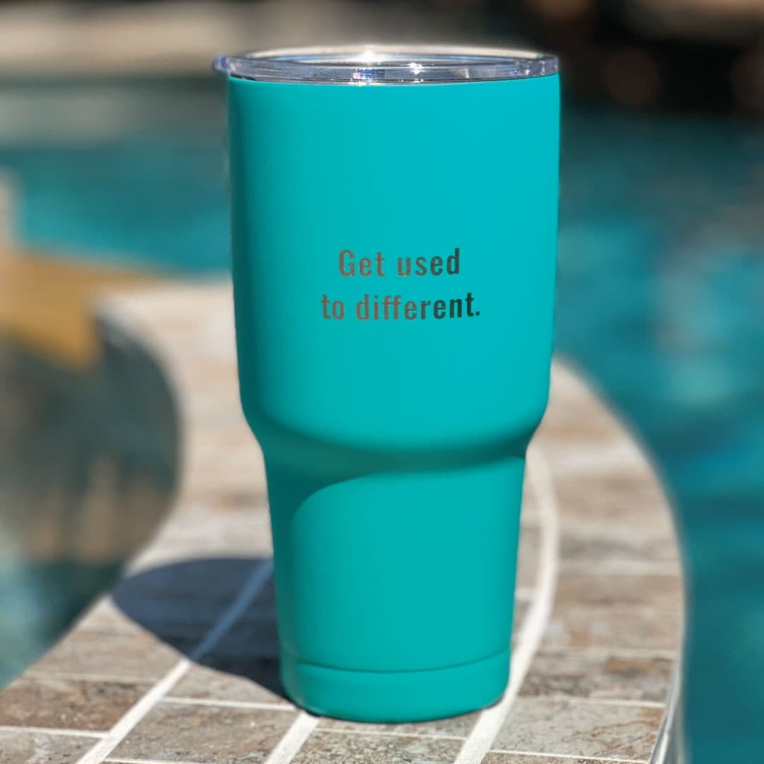 Get Used to Different Stainless Steel Teal Tumbler - Walmart.com