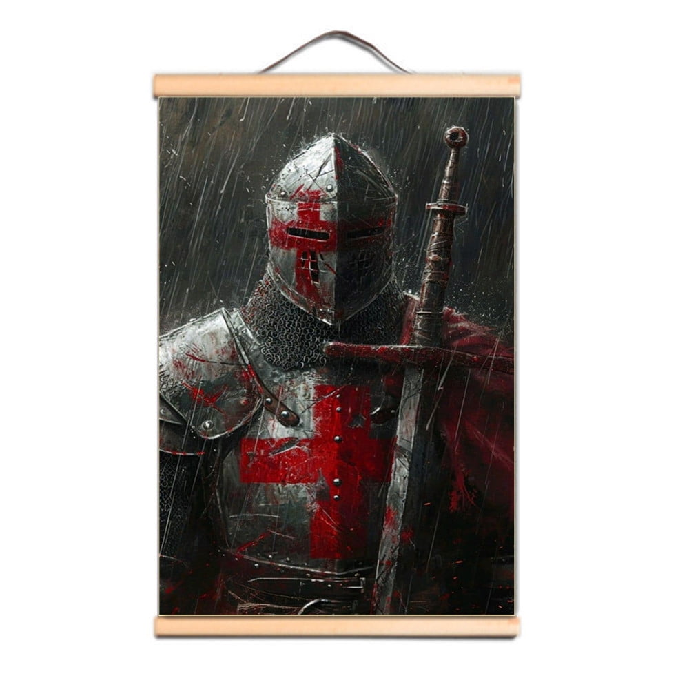 Get this Vintage Solid Wood Scroll Painting and Wall Chart Set of the ...