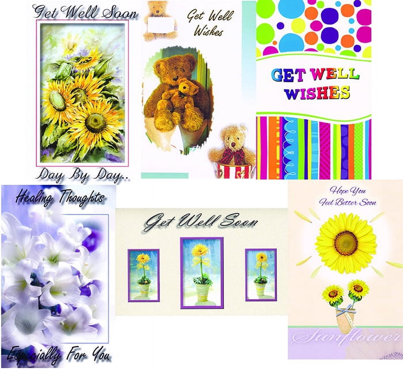 Get Well Greeting Cards in an Assorted 12 Pack - Walmart.com