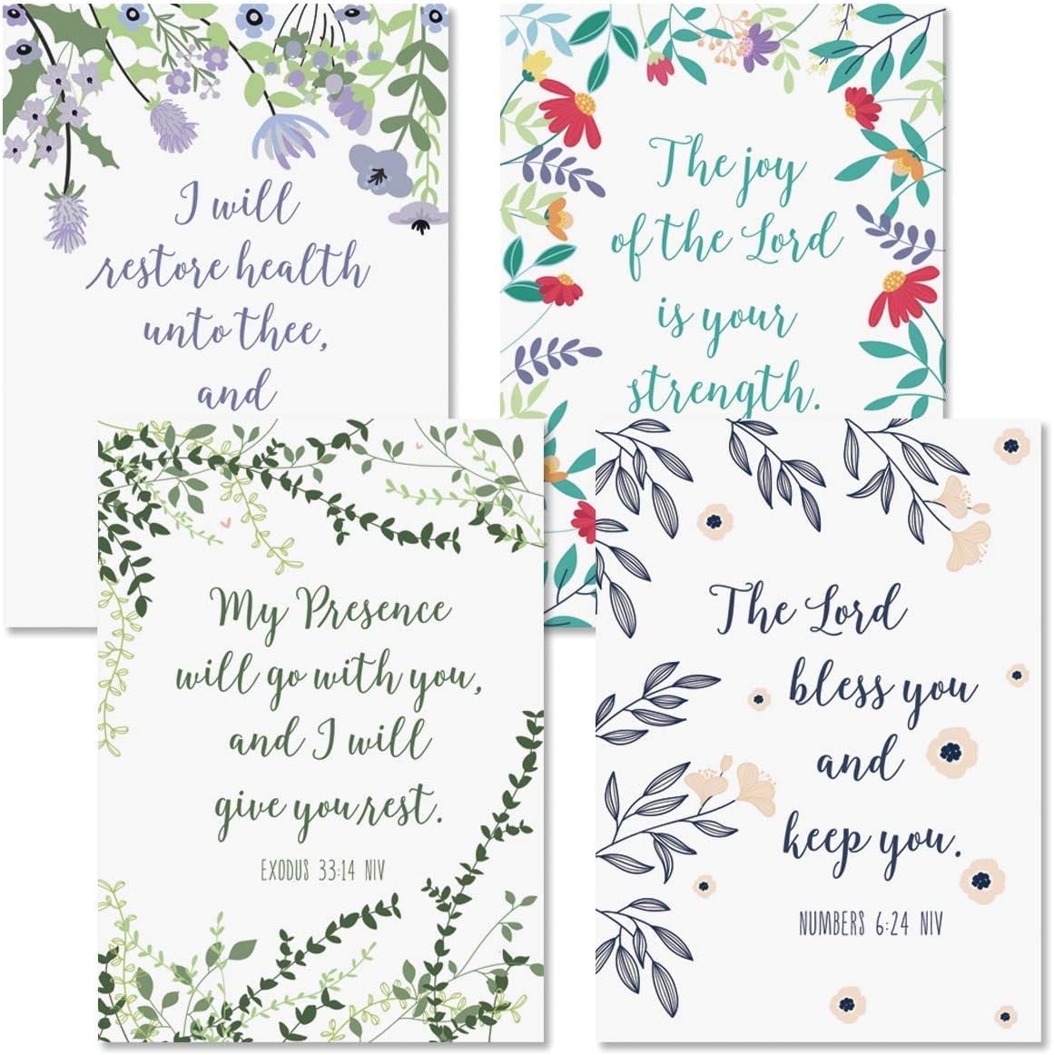 Current Christian Pack of 8 Assorted Bible Verses Get Well Soon Faith ...