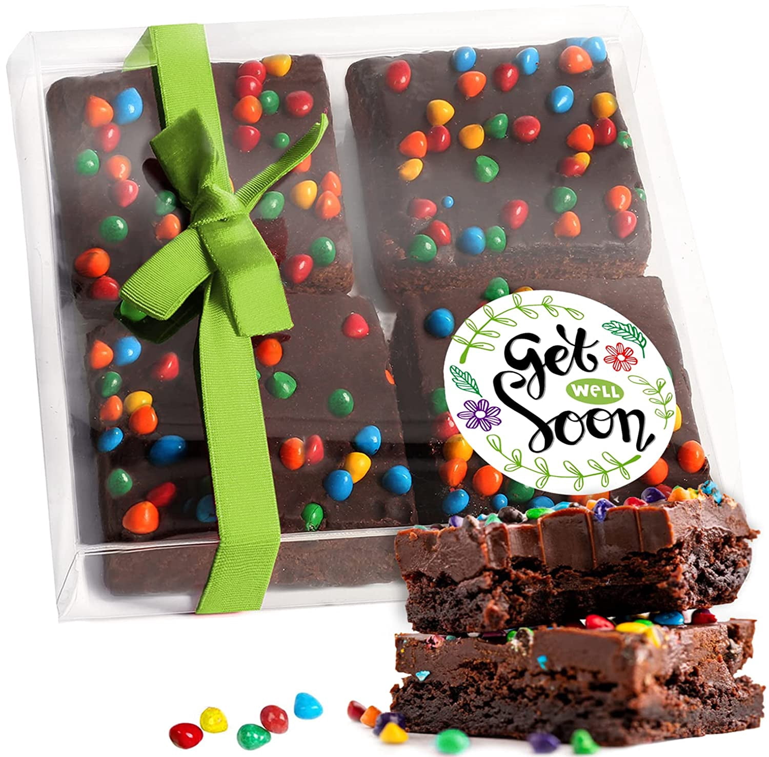 Get Well Soon Gift Basket Chocolate Brownies Box For Kids and Adults ...
