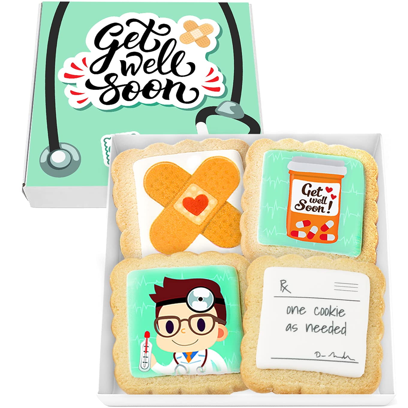 Get Well Soon Gift OKA4 Cookies Basket Box 4 PACK For Kids and Adults ...