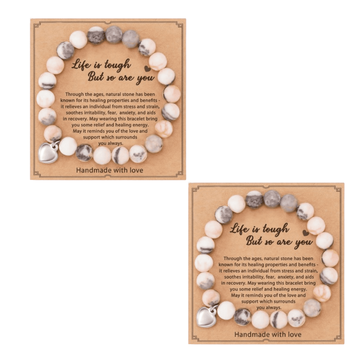 Get Well Soon Gifts -Natural Stone Healing Relaxation Bracelets, 8mm ...