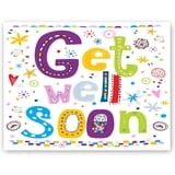 Get Well Soon Greeting Cards with Envelopes - Blank on the Inside ...