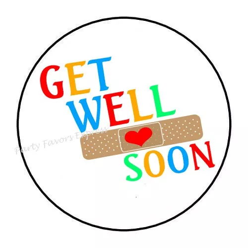 Get Well Soon Sticker Party Favors Sticker Envelope Seals Labels ...
