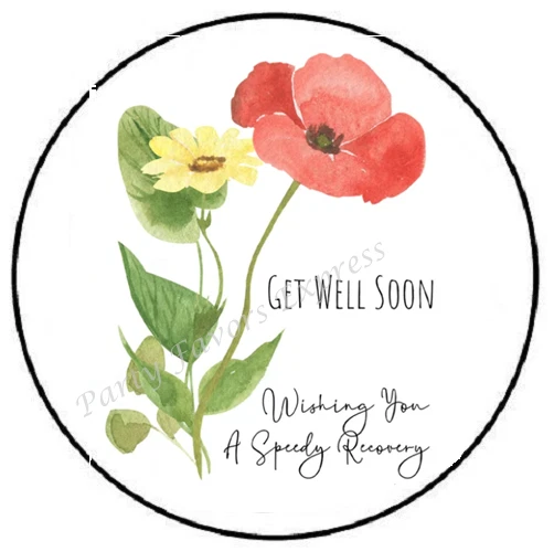 Get Well Soon Wishing Speedy Recovery Stickers Party Favor Phone Decal ...