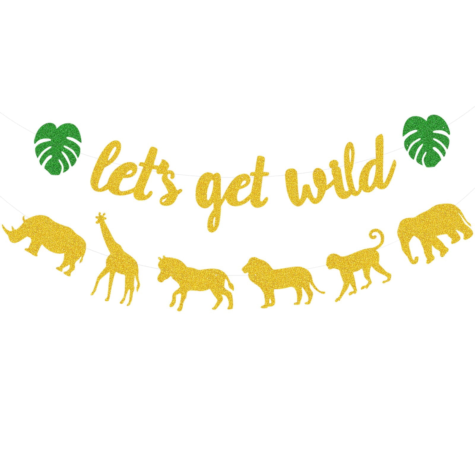 Let's Get Wild Banner IFF17 Animal Jungle Safari Animal Theme Birthday ...