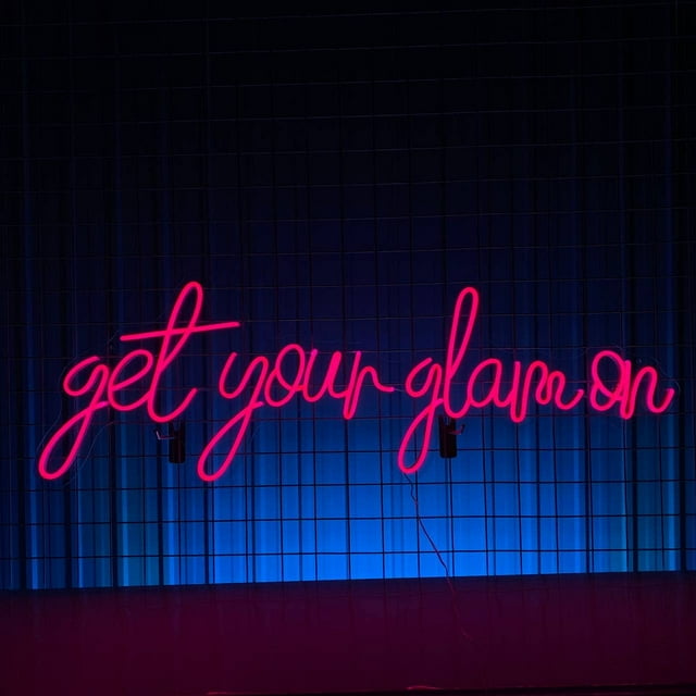 Get Your Glam On Neon Sign, Quote Wall Sign Deco - Walmart.com
