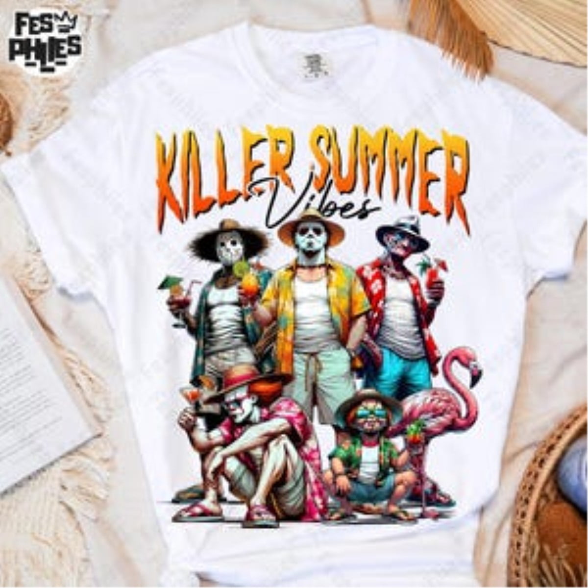 Get Your Horror Fix – Killer Summer Beach Shirt for Adventures - Men's Graphic tee - Walmart.com