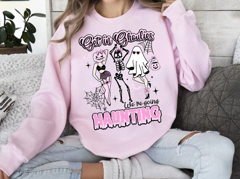 Get in Ghoulies Sweatshirt, Retro Halloween Shirt with Funny Ghouls ...