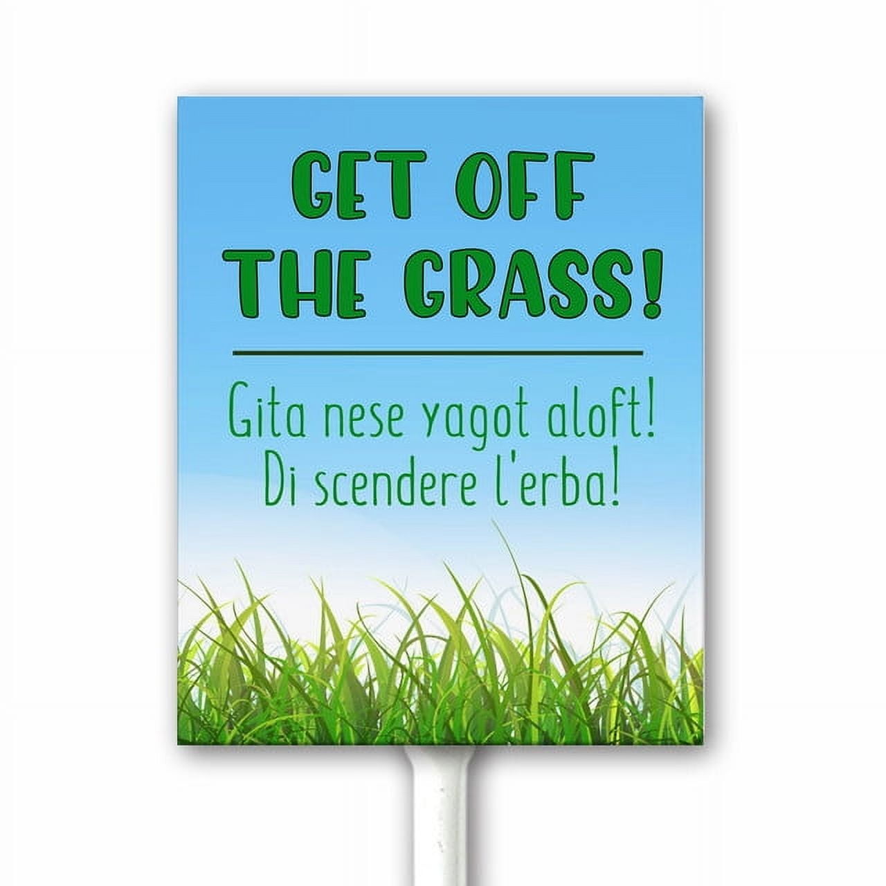 Get off the Grass funny Keep Off Lawn Sign - funny lawn sign With Stake ...