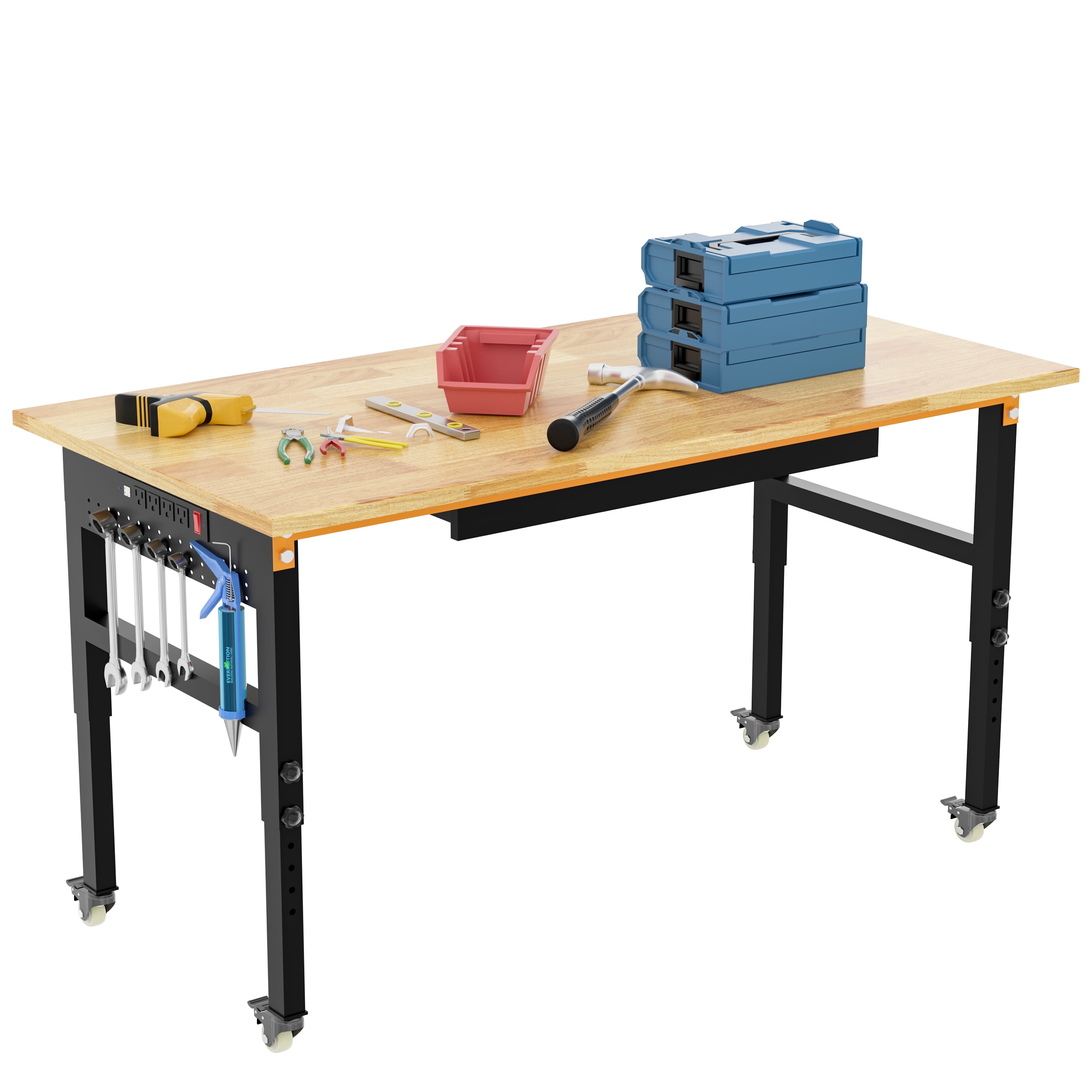 GetYes 60" Adjustable Tool Table with Footpads: Single Hanging Board ...