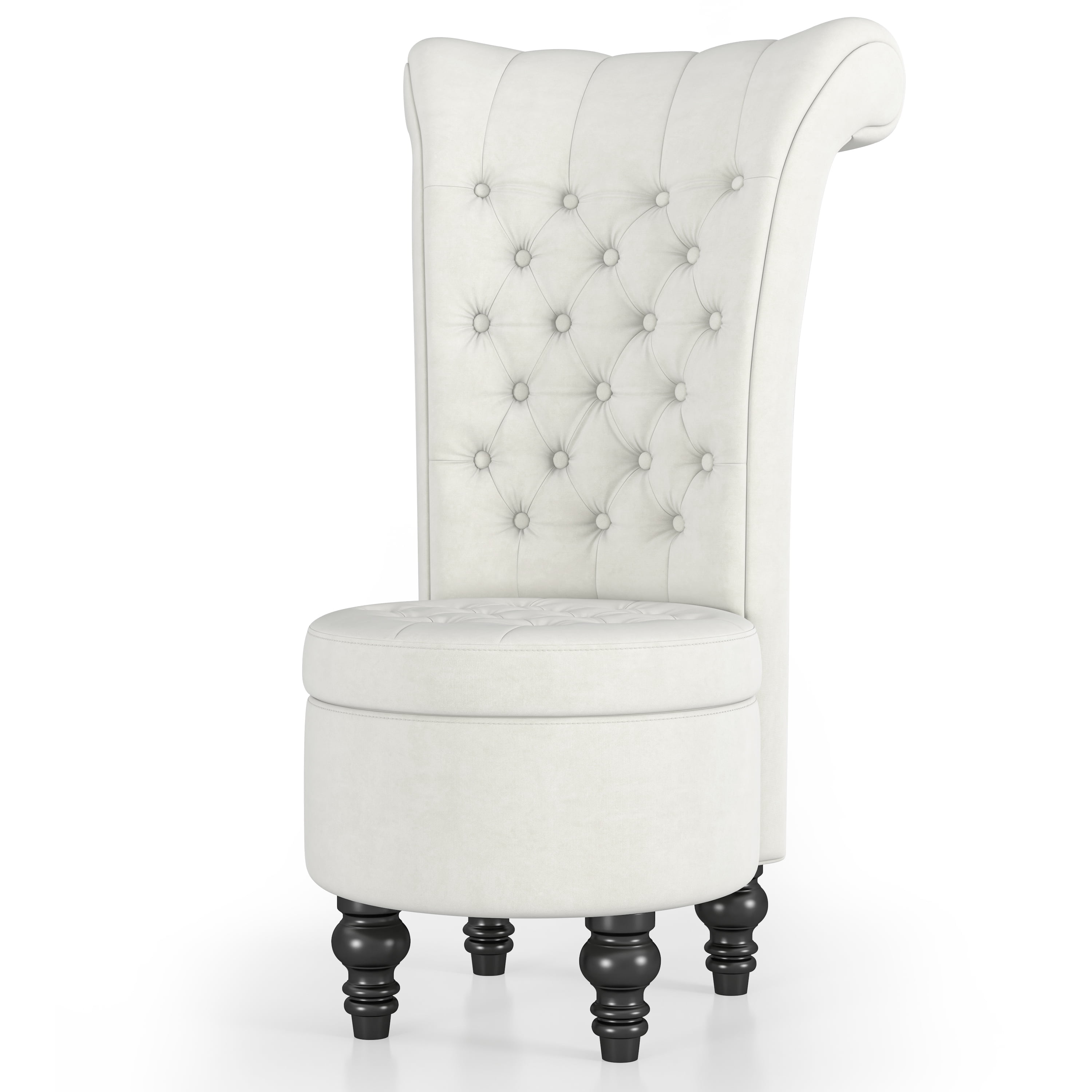 GetYes Royal Velvet High Back Armless Accent Chair, Upholstered for ...