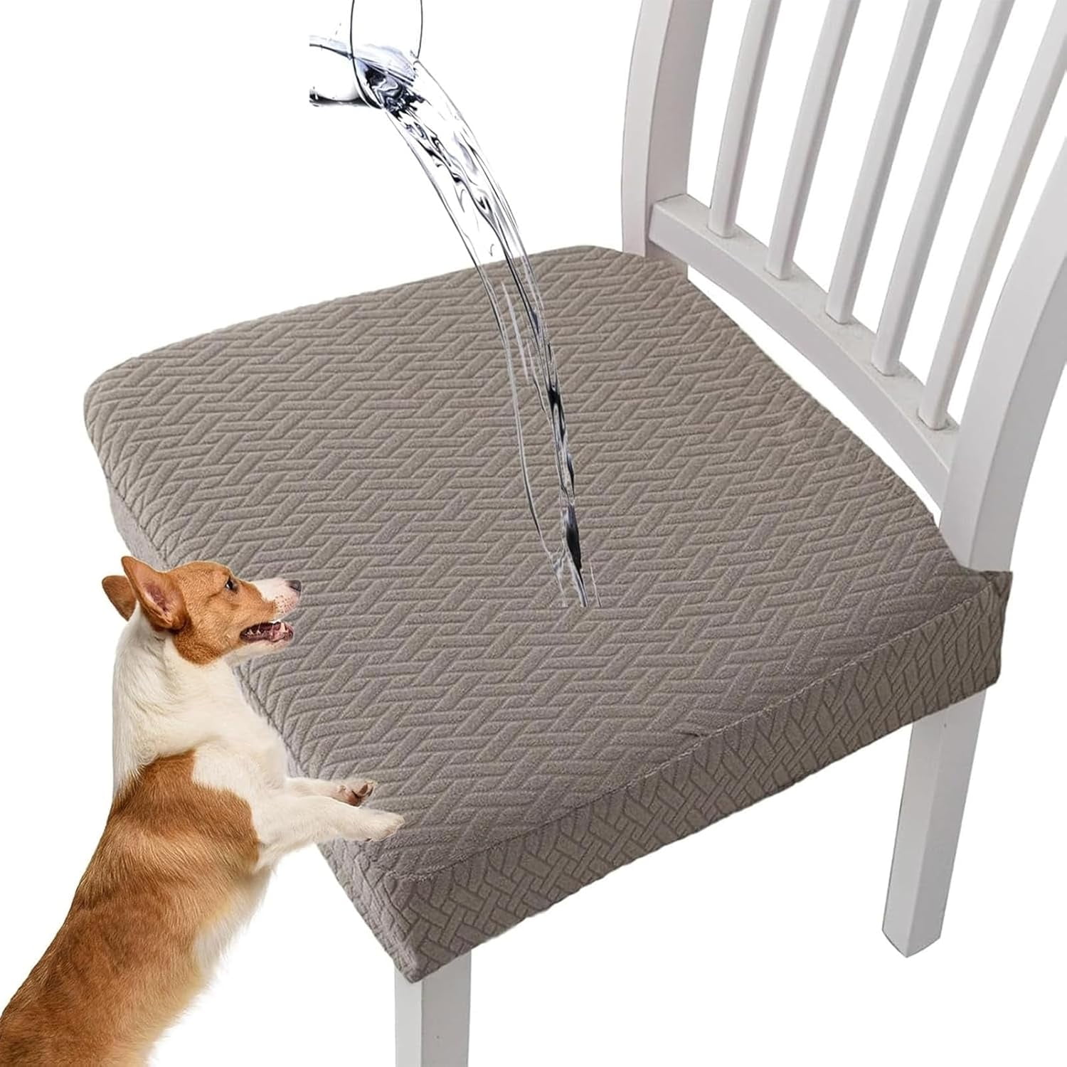 Getoverfinish Water Resistant Jacquard Chair Seat Cover, Benighty ...