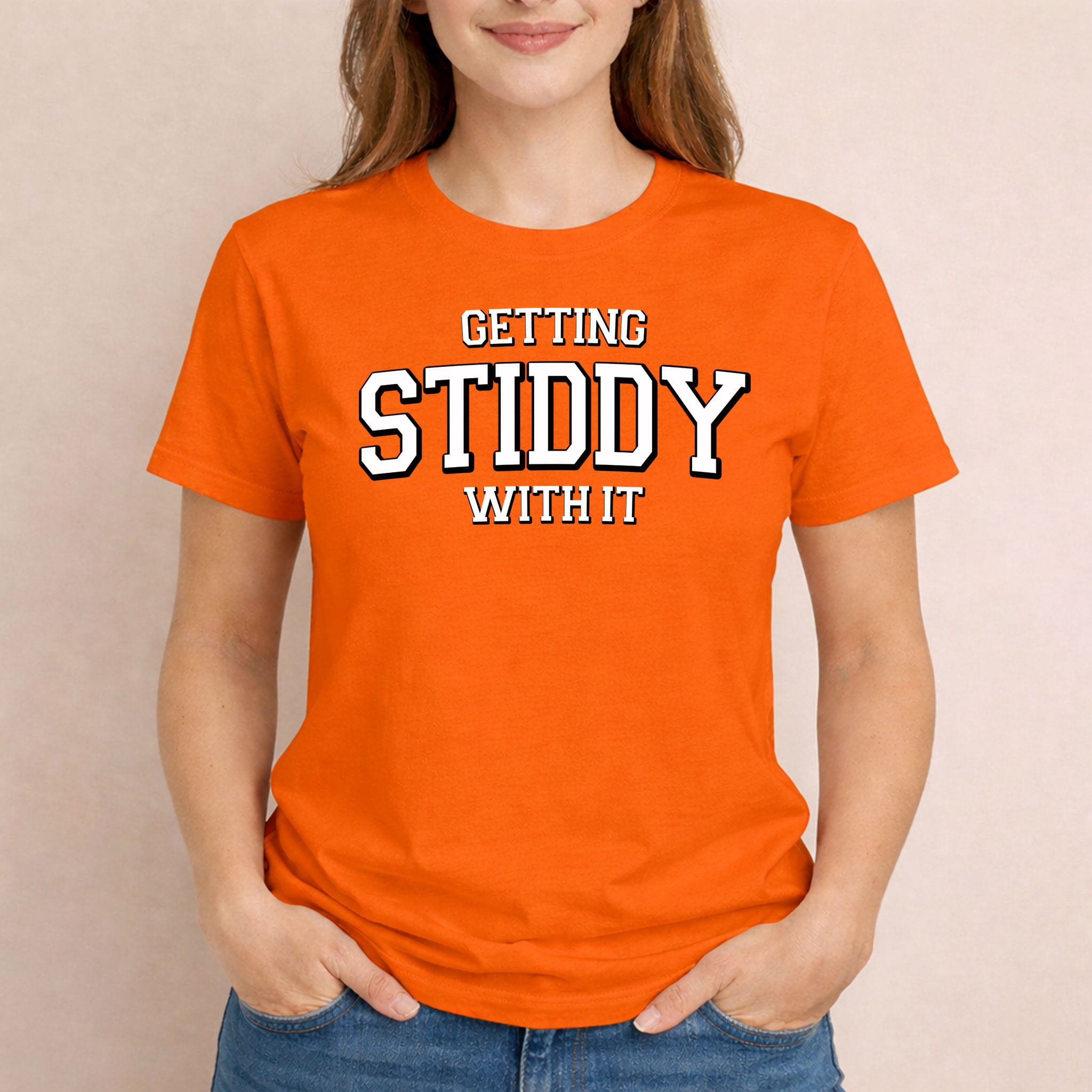 Gettin Stiddy With It T-Shirt – Funny Sports Meme Graphic Tee - Walmart.com