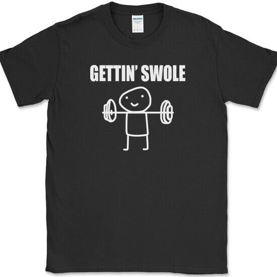 Gettin Swole T-Shirt Funny Lifting Workout Fitness Gym Humor Tee - Walmart.com