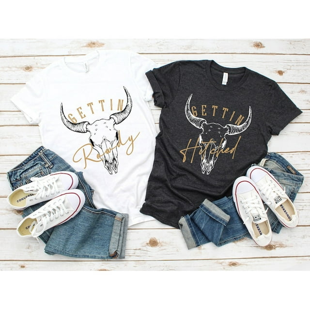 Getting Hitched, Getting Rowdy T-shirt, Bachelorette Party, Western ...