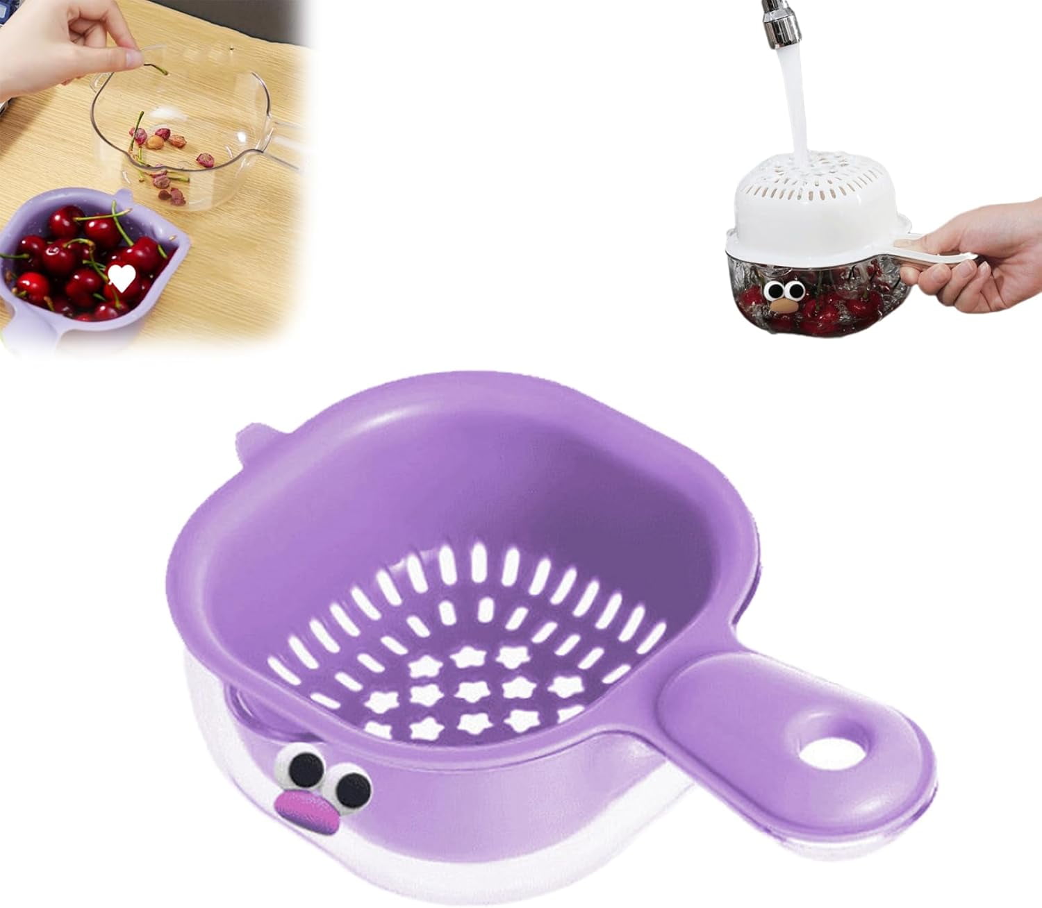 Gettoreach Draining Basket, 2025 New Kitchen Dual-Layer DrainingBasket ...