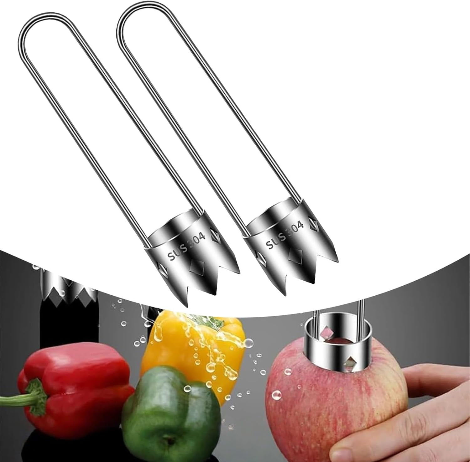 Gettoreach Multifunctional Fruit And Vegetable Core Remover, Universal Stainless Steel Kitchen ...