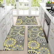 FloorHug Thick Kitchen Rug and Mat 2-Pieces,20"x30"+20"x48" Non Skid ...