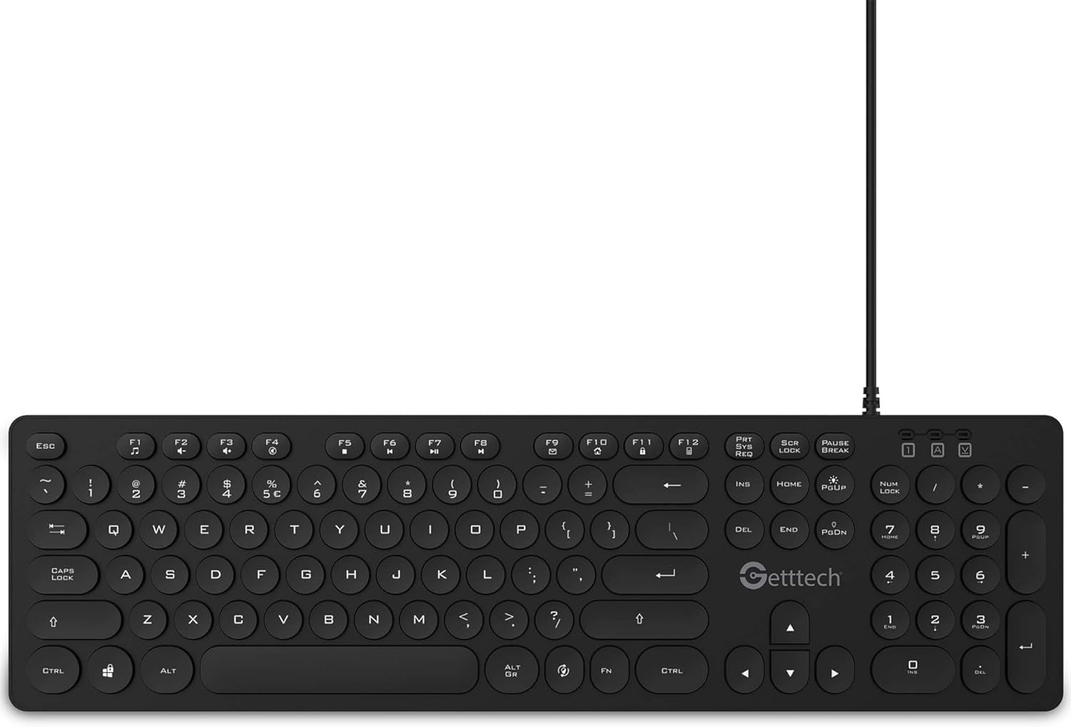 Getttech Backlit Keyboard Ignite, Wired, USB, Color Gray. Model GTI ...