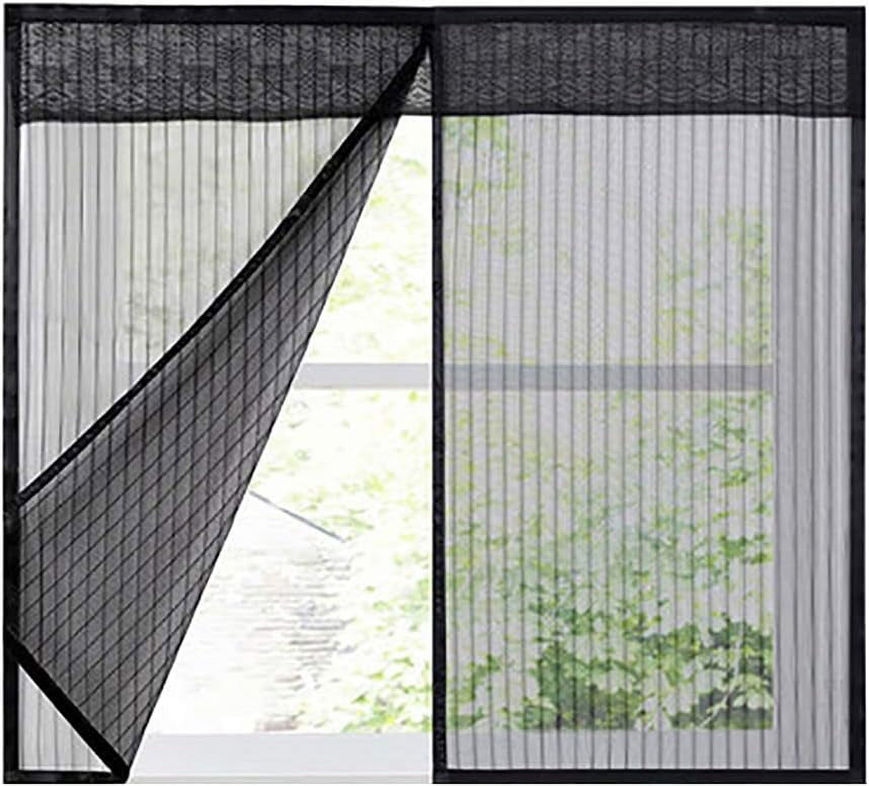 GettyGears Magnetic Window Screen Mesh Curtain with Magnets for Window ...