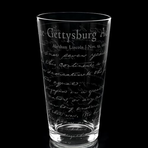 Gettysburg Address Pint Glass – A Piece of History in Every Sip ...