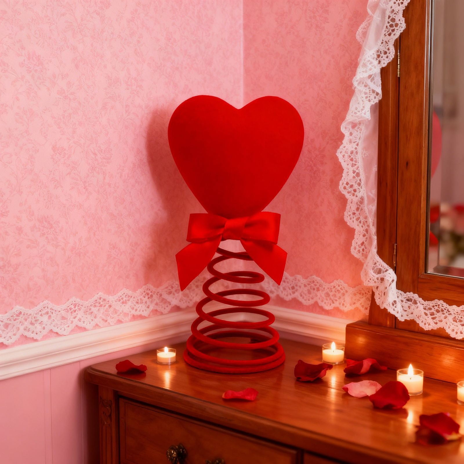 Getwin Desktop Dress Up,Valentine Topper,Velvet Valentine Day Tree ...
