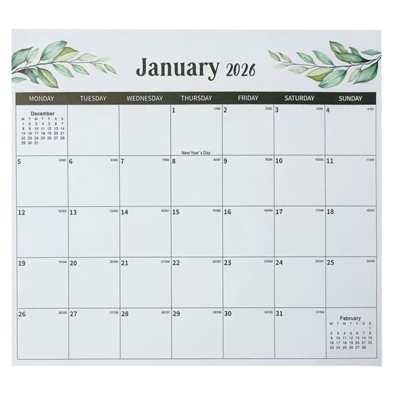 Getwin Home Calendar,Eighteen Calendar Sheets,2026 To 2027 Monthly ...