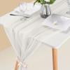 Getwin Household Antependium,Chiffon Table Flags for Wedding Banquets ...