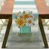 Getwin Household Antependium,Table Flag,Summer Leaves Print Fresh Green ...