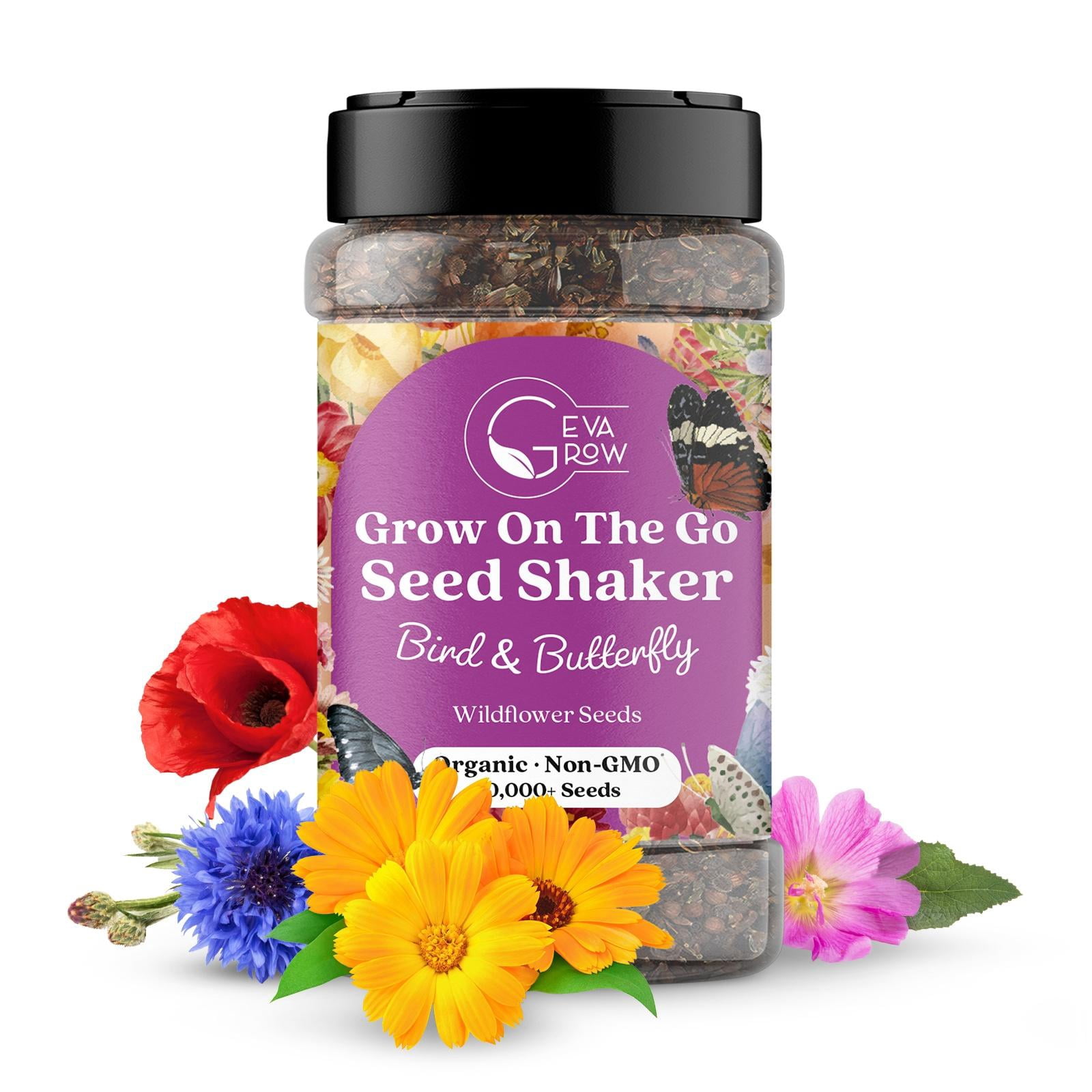 Mini Wildflower Seed Shaker - Bird & Butterfly Garden Seed Mix | 60,000 ...