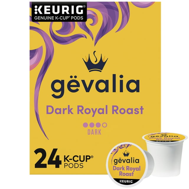 Gevalia Dark Royal Roast Coffee, Keurig K-Cup Pods, 24 ct Box - Walmart.com