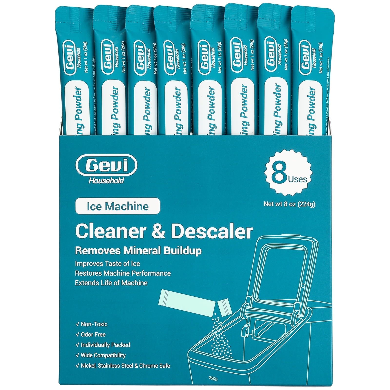 Gevi Ice Maker Cleaner & Descaler | Organic Citric Acid Descaling ...